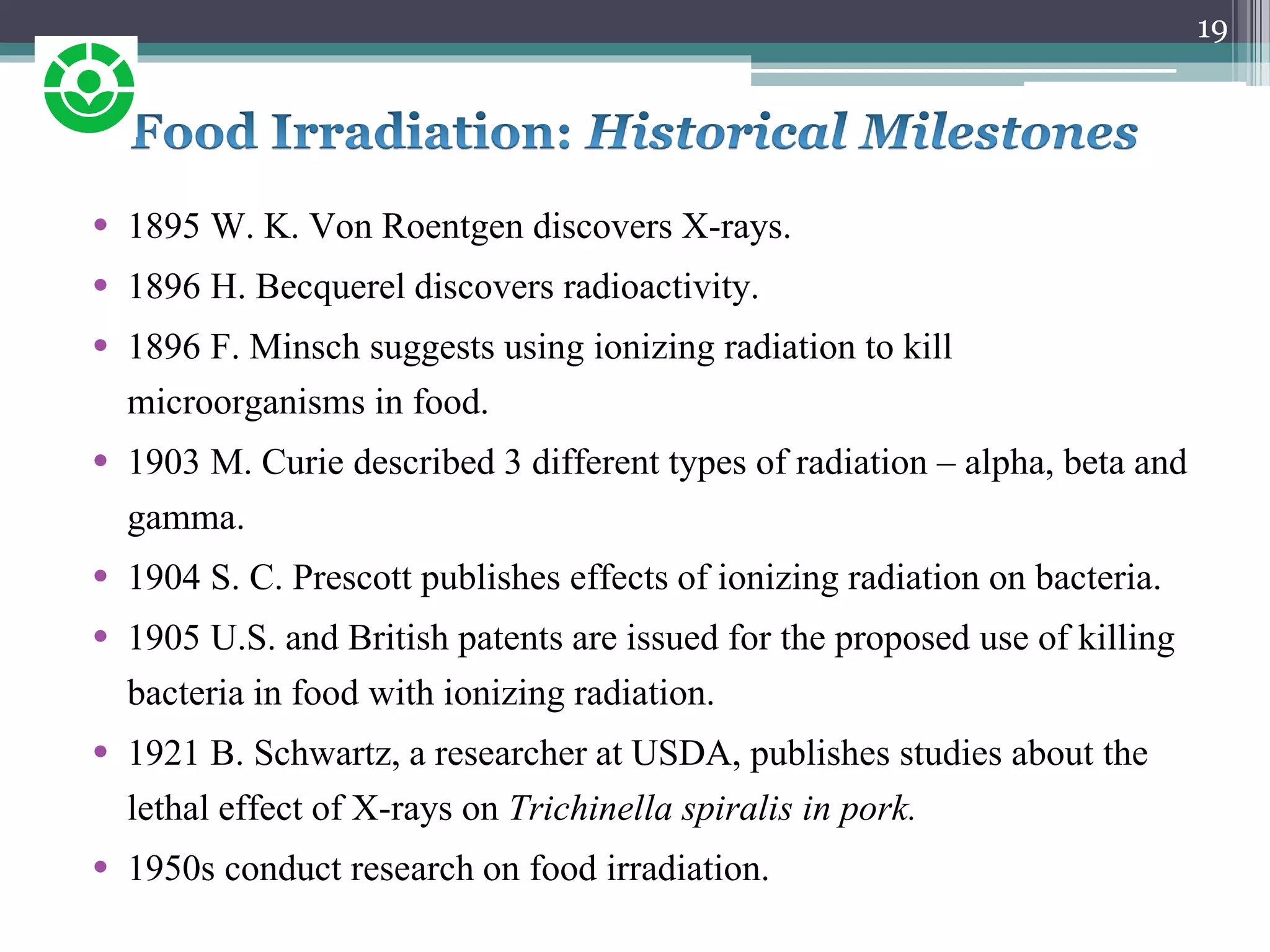 Irradiation preservation of foods | PPTX