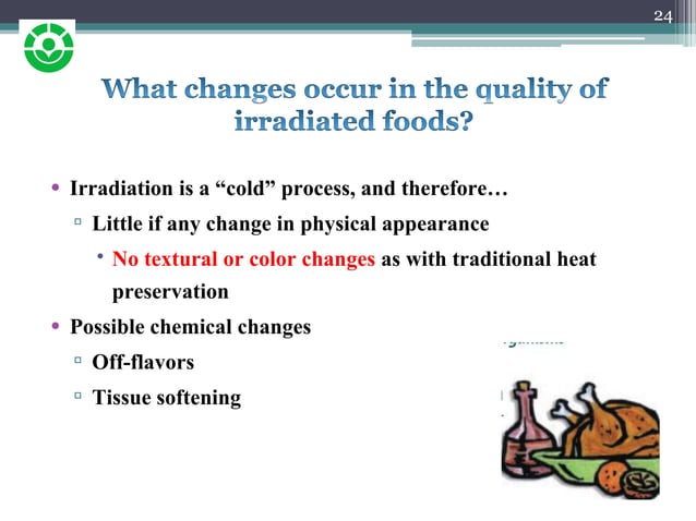 Irradiation preservation of foods | PPTX | Chemistry | Science