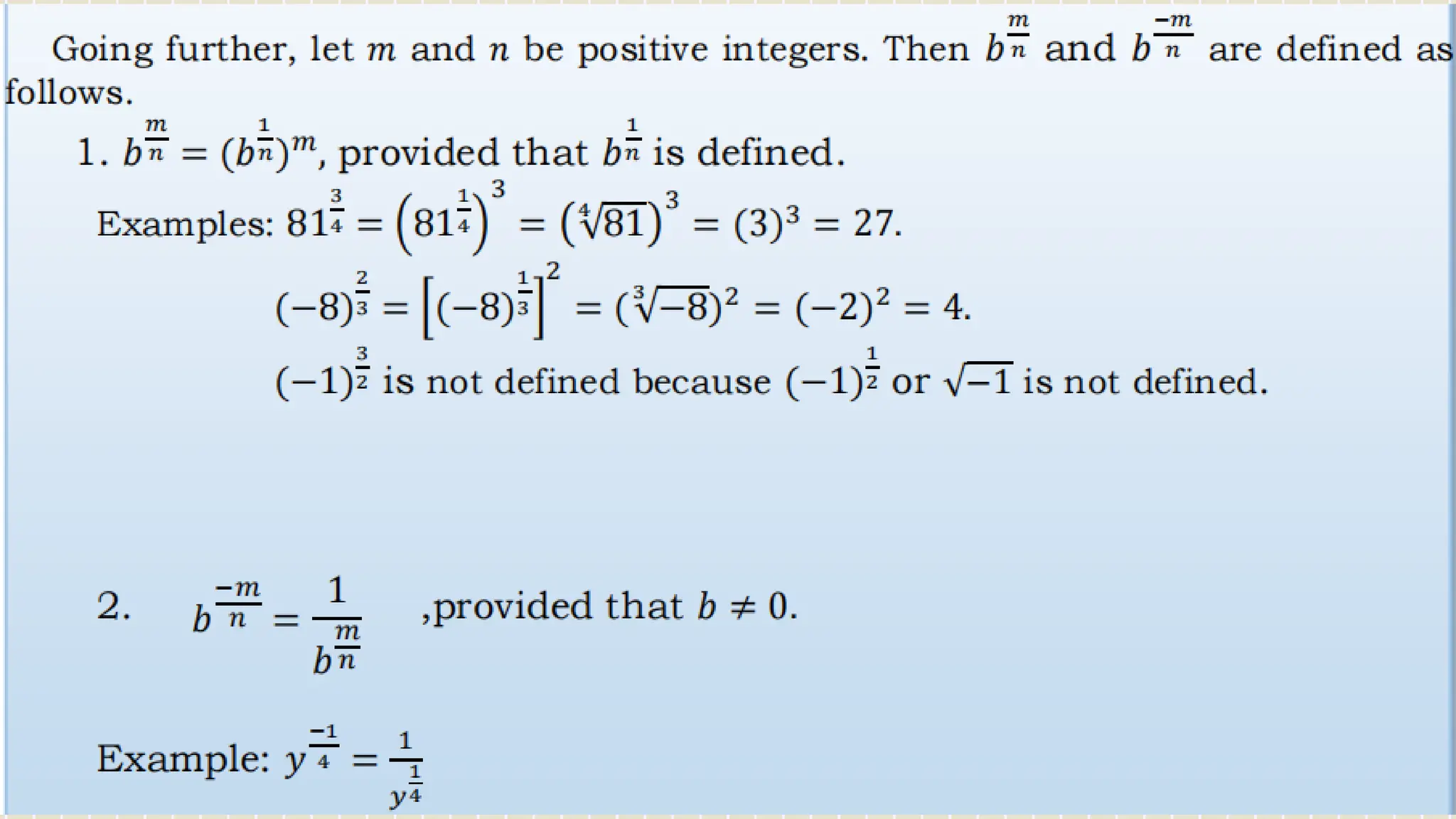Law of Exponents (Rational, Negative, integral) | PDF