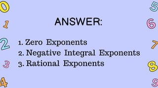 Law of Exponents (Rational, Negative, integral) | PDF