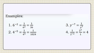 Law of Exponents (Rational, Negative, integral) | PDF