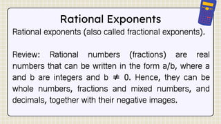 Law of Exponents (Rational, Negative, integral) | PDF