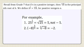 Law of Exponents (Rational, Negative, integral) | PDF