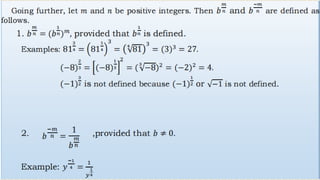 Law of Exponents (Rational, Negative, integral) | PDF