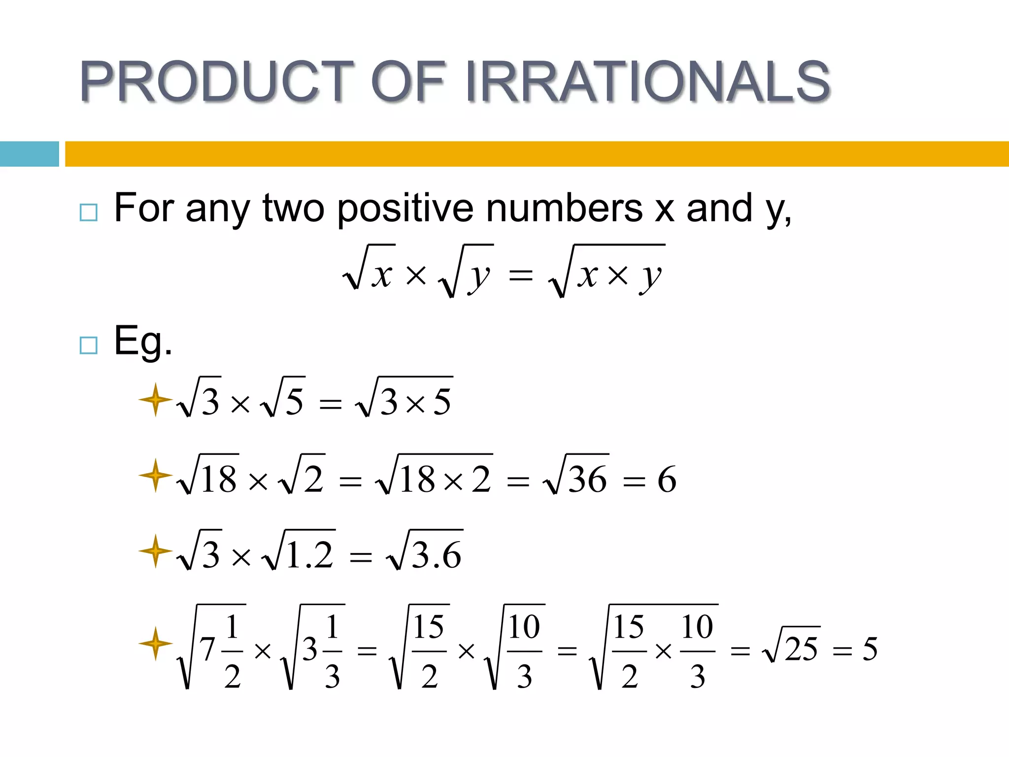 Irrational numbers | PPTX