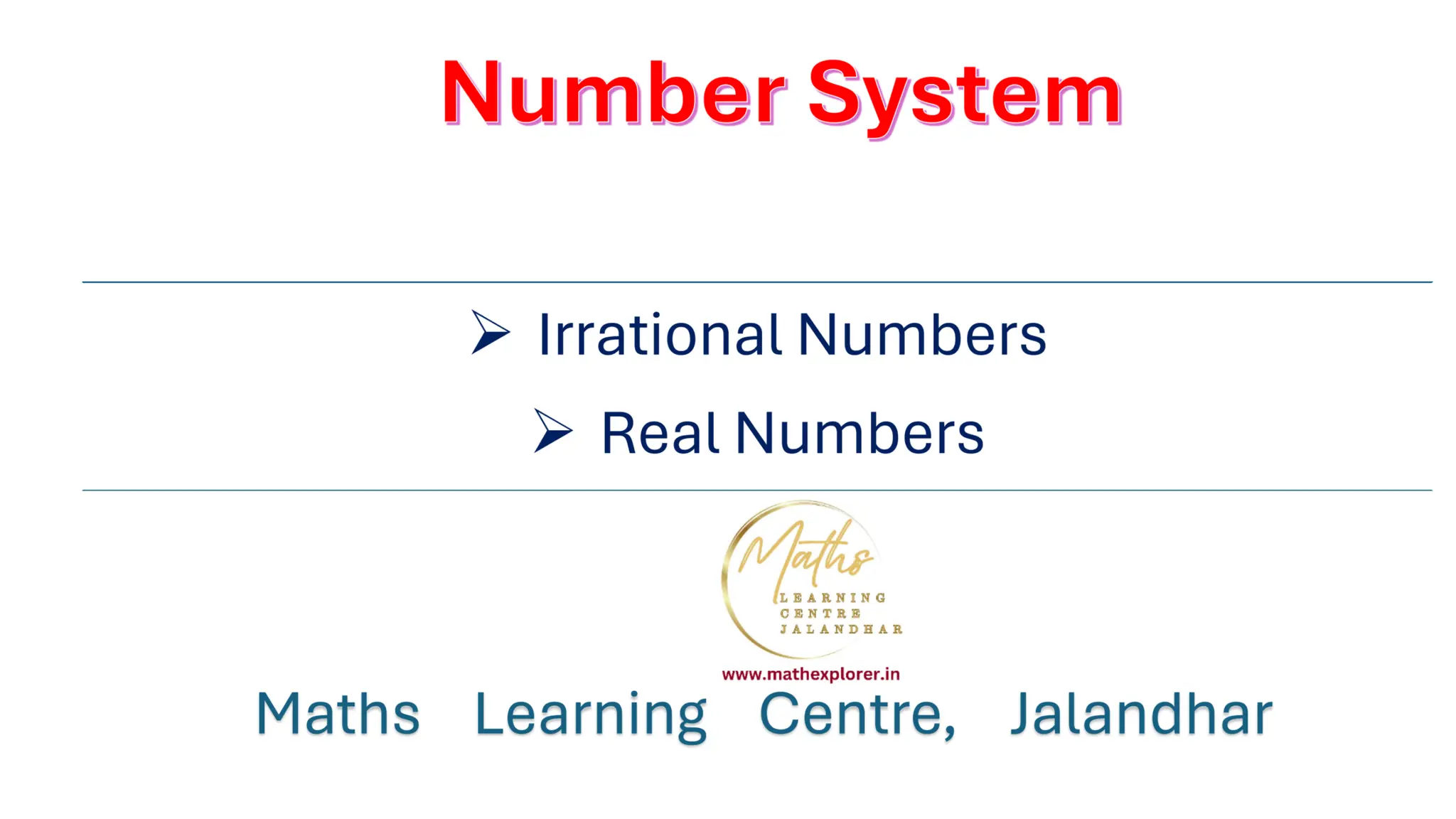 Irrational Numbers and real numbers (Mathematics) | PPT