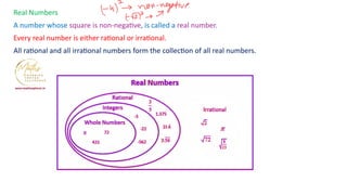 Irrational Numbers and real numbers (Mathematics) | PPT