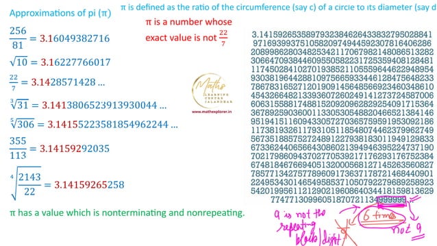Irrational Numbers and real numbers (Mathematics) | PPT