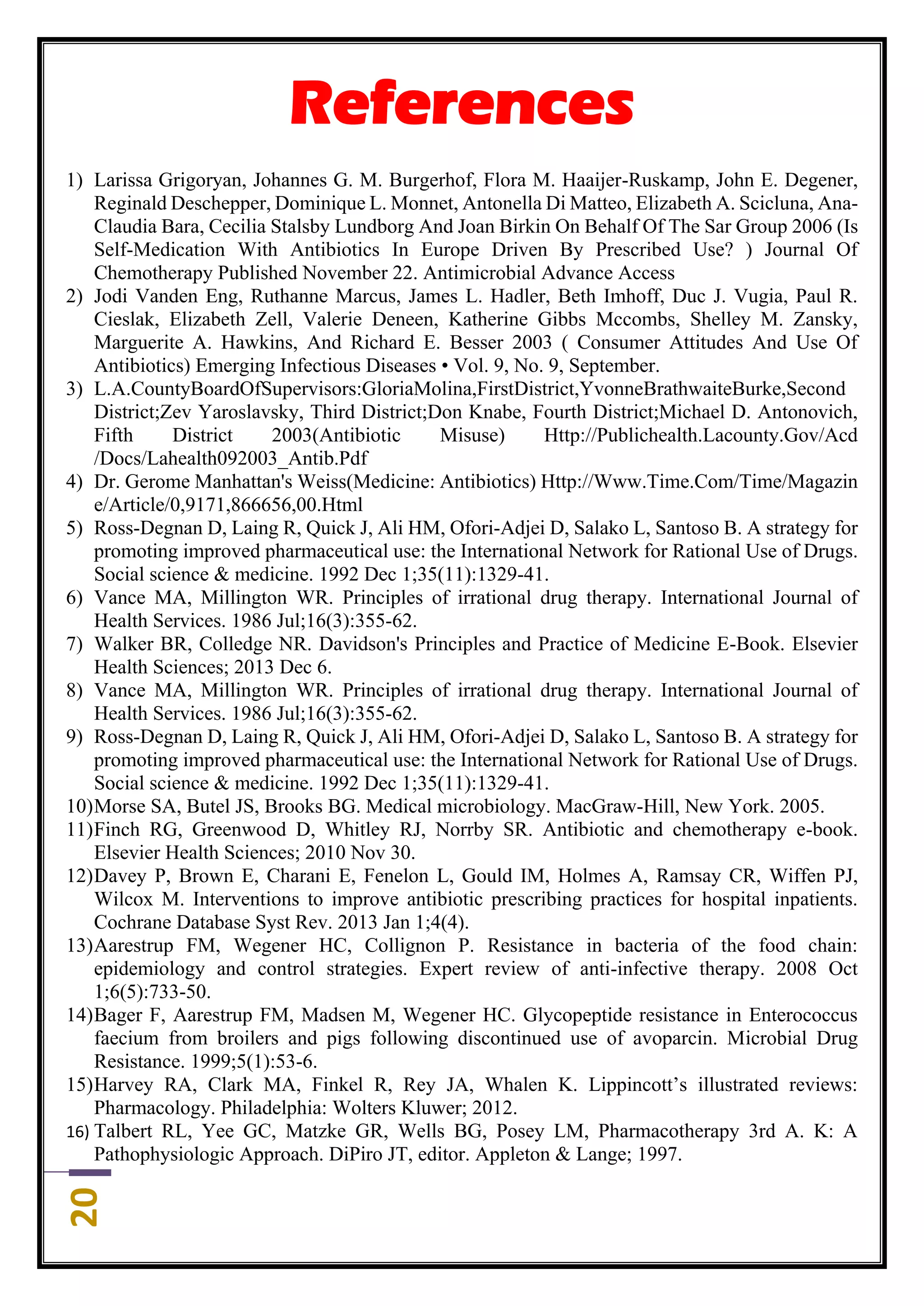 Irrational use of antibiotics 2018 | PDF