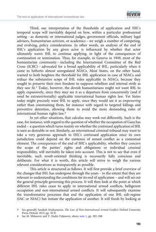 The End of Application of International Humanitarian Law (IHL) | PDF