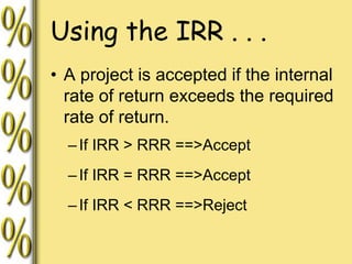 Irr caliculation | PPT