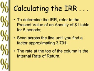 Irr caliculation | PPT