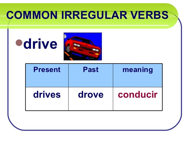 Irregular verbs