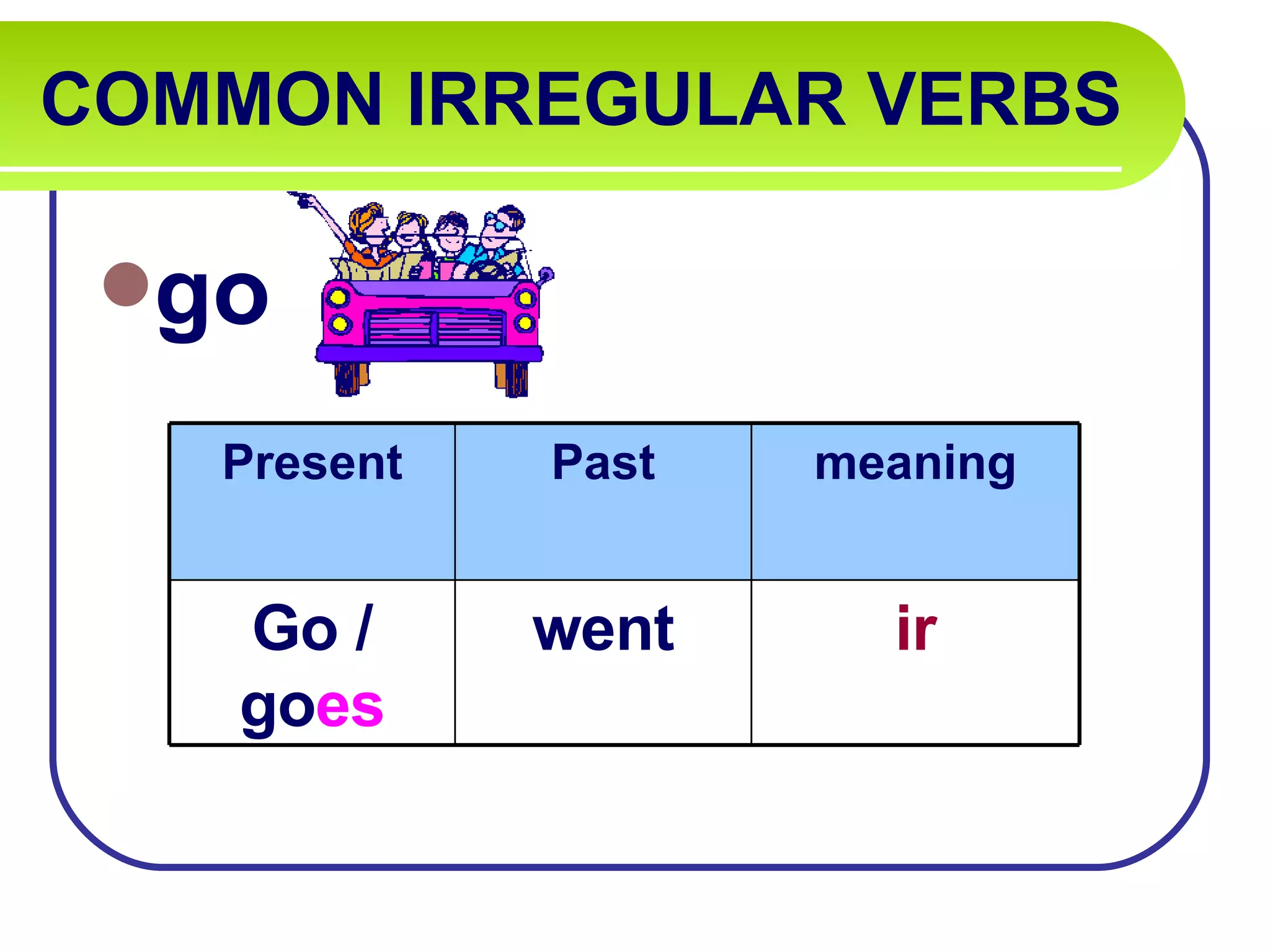 Irregular verbs | PPT