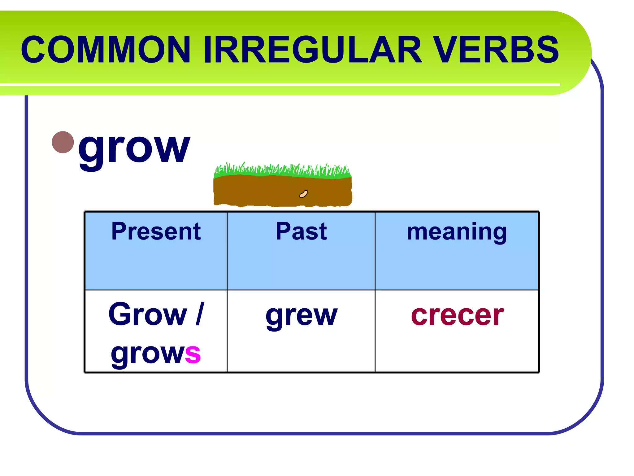 Irregular verbs | PPT