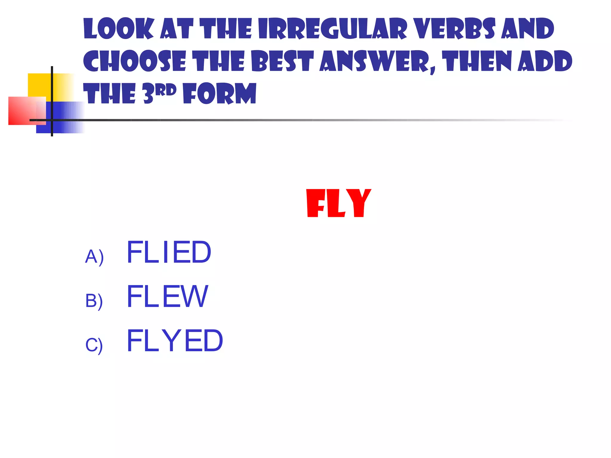 Irregular verbs | PPT