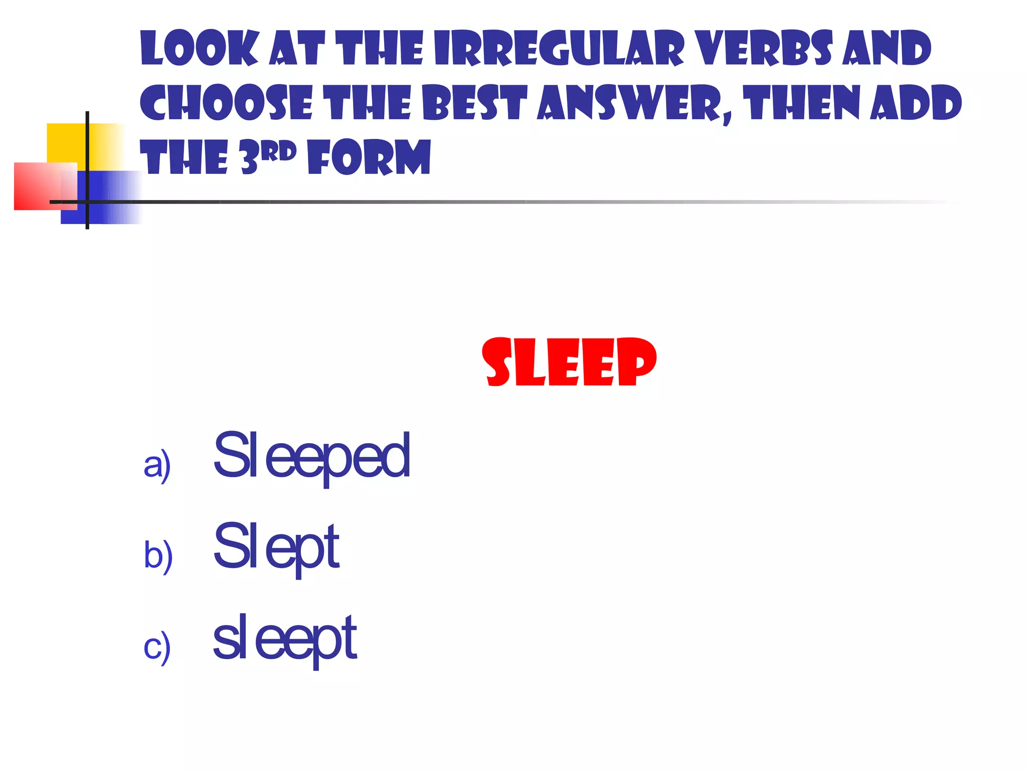 Irregular verbs | PPT