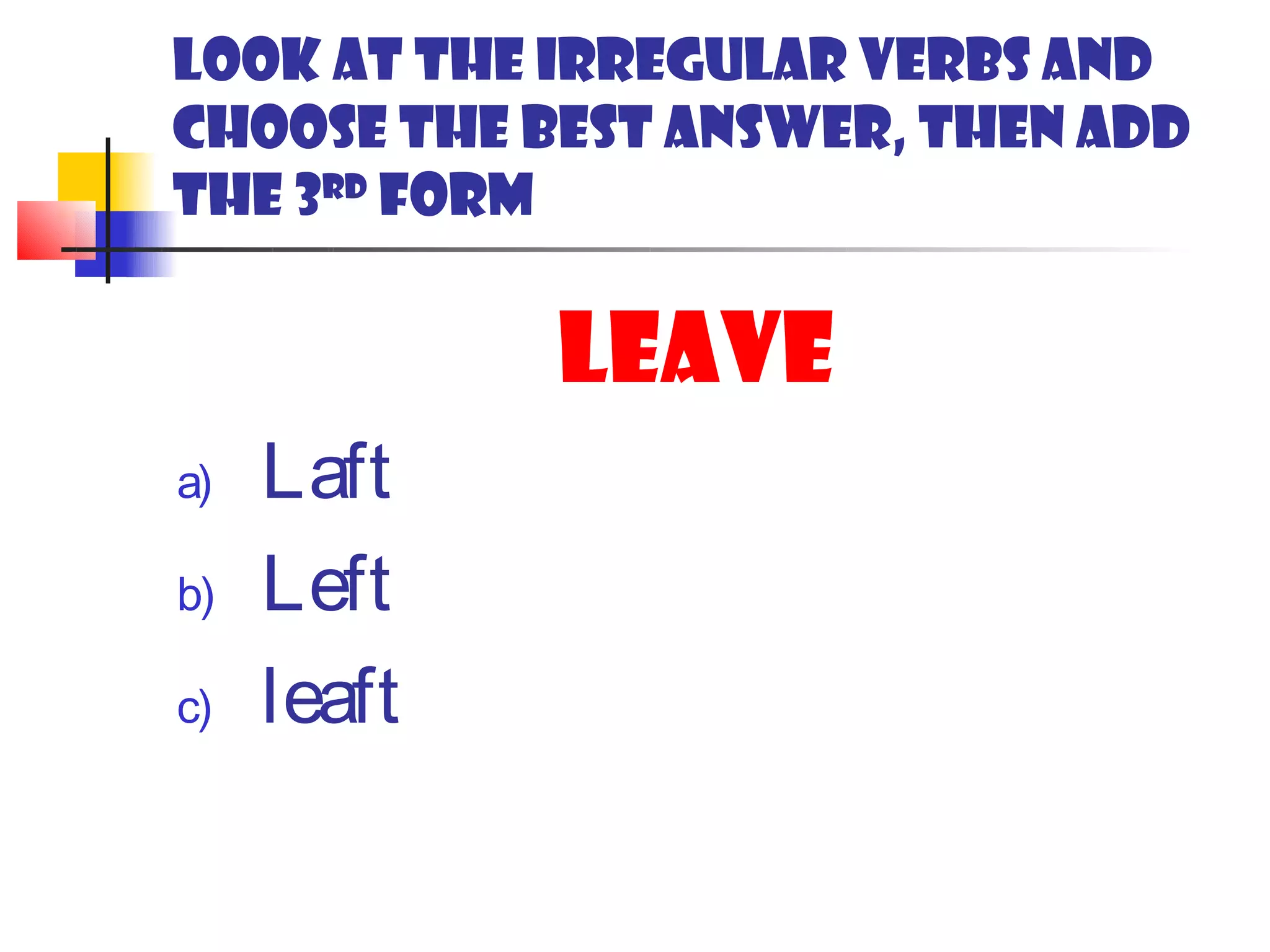 Irregular verbs | PPT