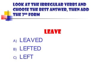 Irregular verbs | PPT