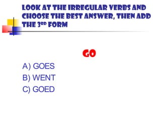 Irregular verbs | PPT