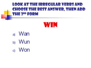 Irregular verbs | PPT