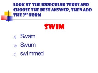 Irregular verbs | PPT