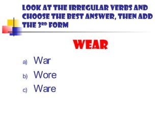 Irregular verbs | PPT