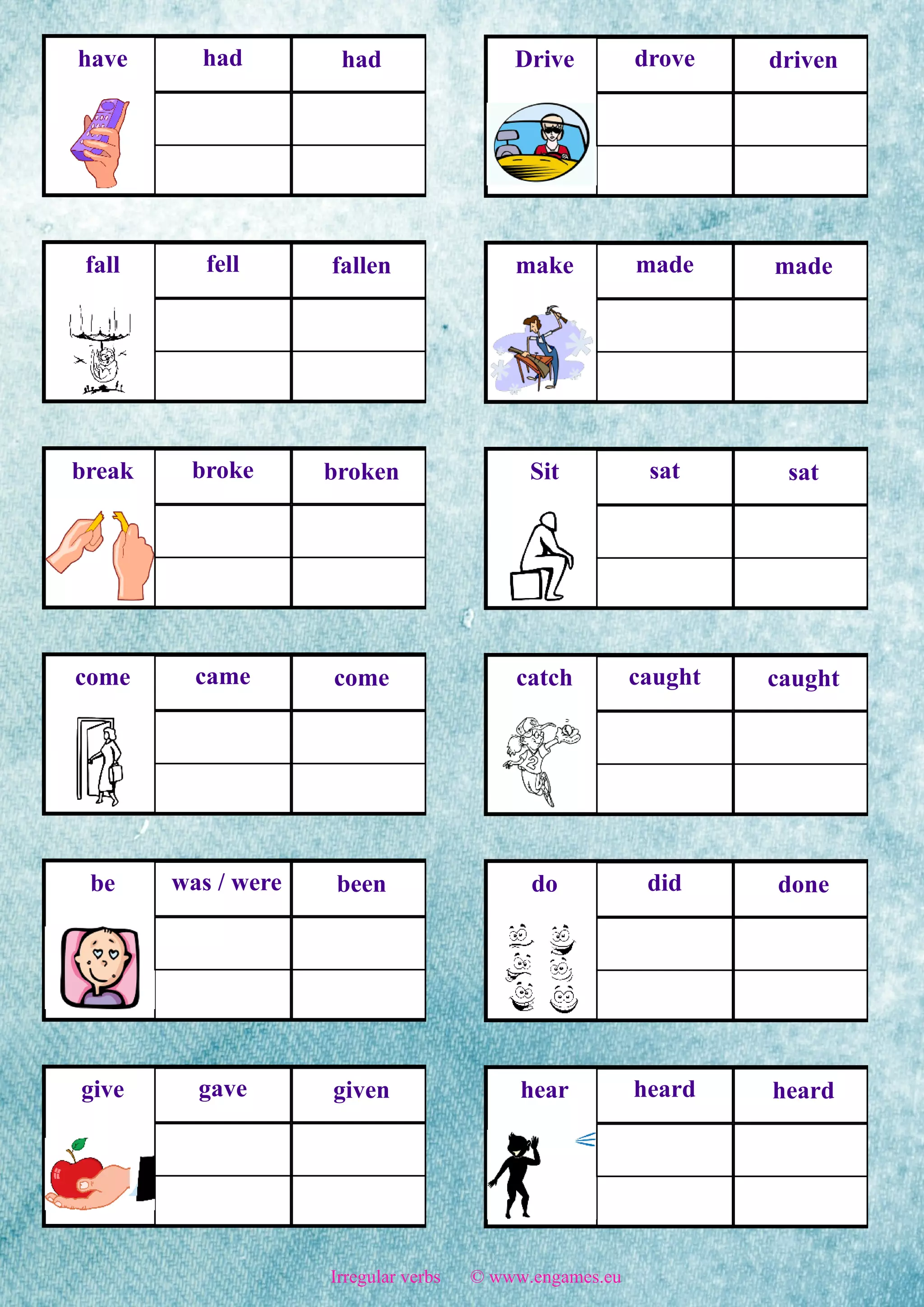 Irregular verbs part1 | PDF