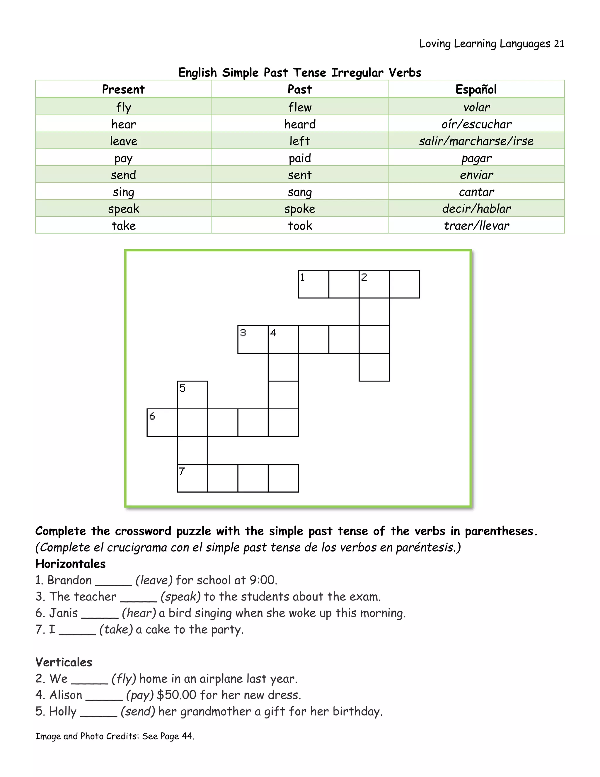 Inglés Para Hispanoblantes: English Simple Past Tense Irregular Verbs | PDF