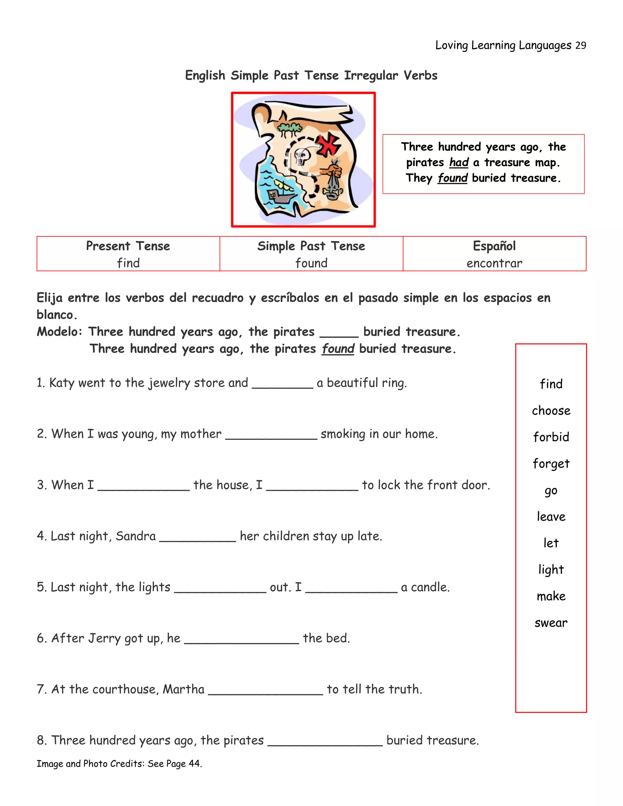 Inglés Para Hispanoblantes: English Simple Past Tense Irregular Verbs | PDF