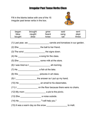 Irregular pasttenseverbscloze2 | DOC