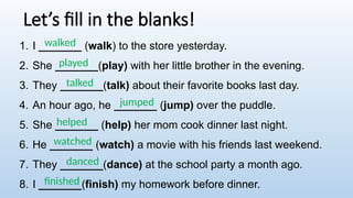 Irregular Past Verbs for grade three ppt | PPTX