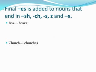 Irregular plural nouns por Luis Vasconez | PPTX
