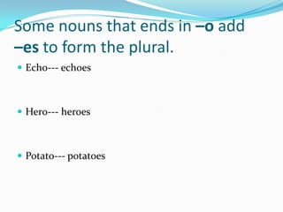 Irregular plural nouns por Luis Vasconez | PPTX