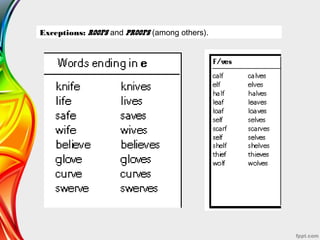 Irregular plural nouns | PPT