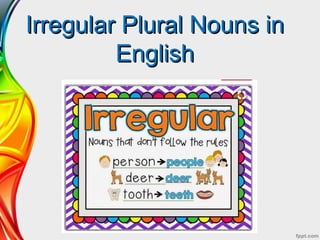 Irregular Plural Nouns Poster