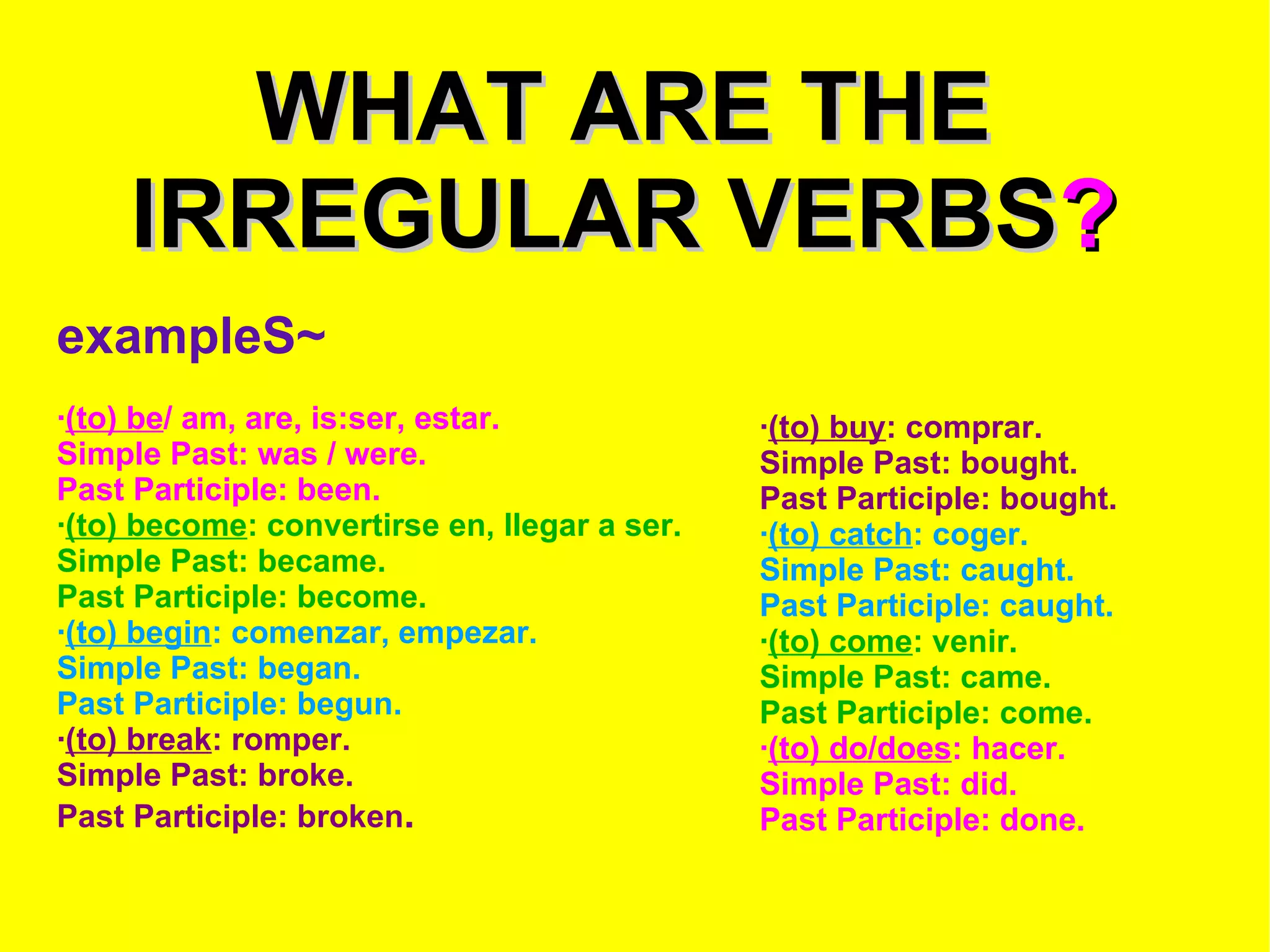 Irregular verb | ODP