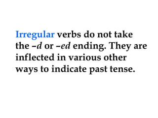Irregular Verbs | PPTX