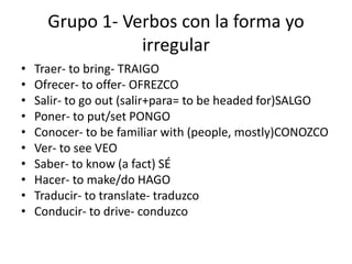 Irregular verbs | PPTX