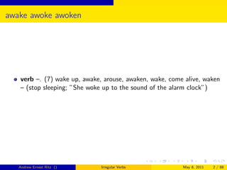 Irregular Verbs | PPT