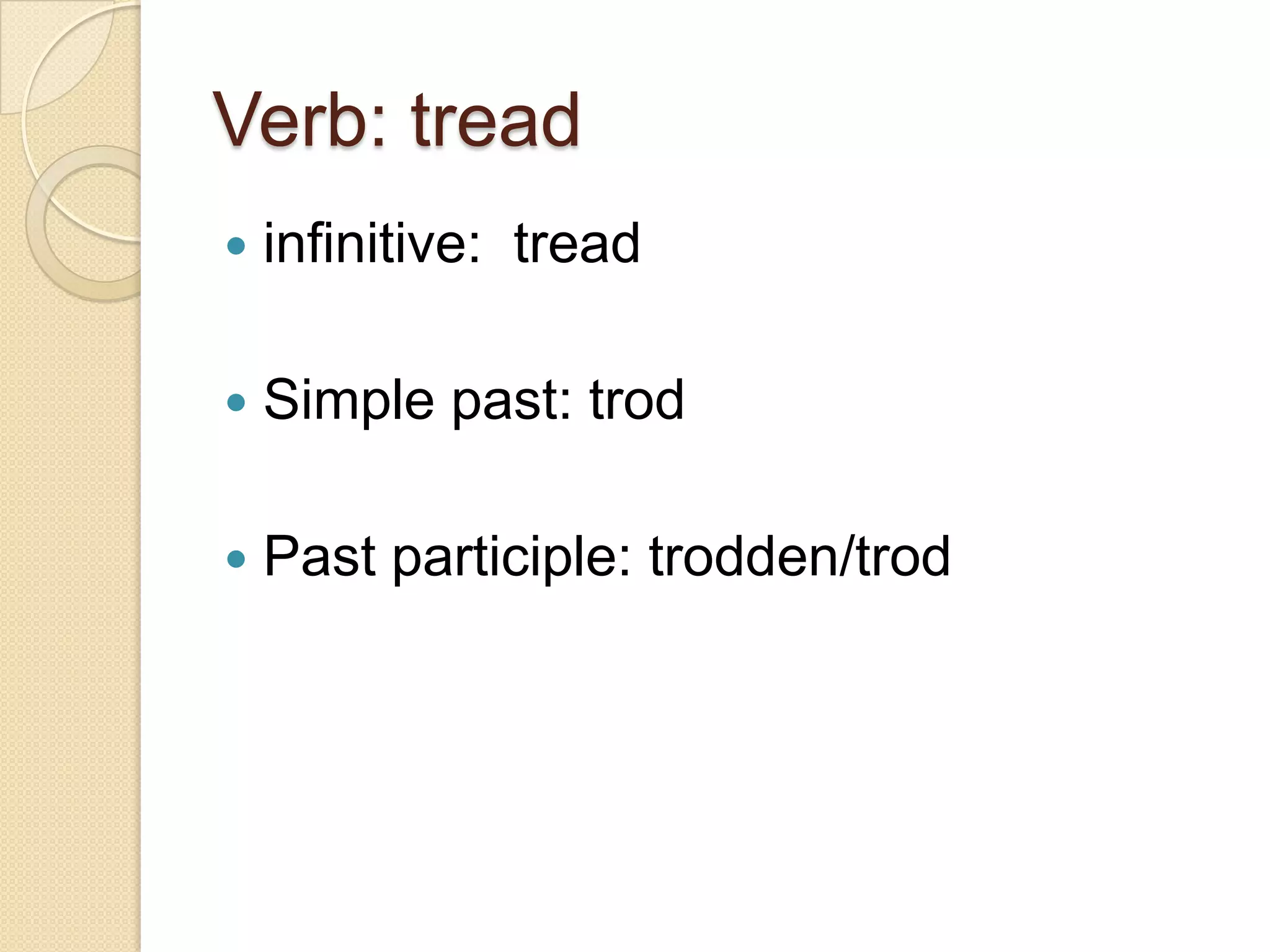 Irregular verbs | PPTX