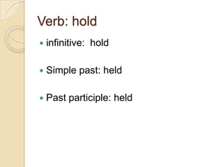 Irregular verbs | PPTX
