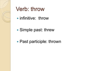Irregular verbs | PPT