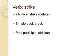 Irregular verbs | PPTX