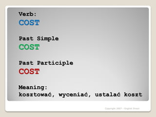 Irregular verbs | PDF