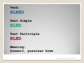 Irregular verbs | PDF