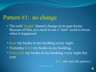 Irregular verbs (Mary LaRue) | PPTX