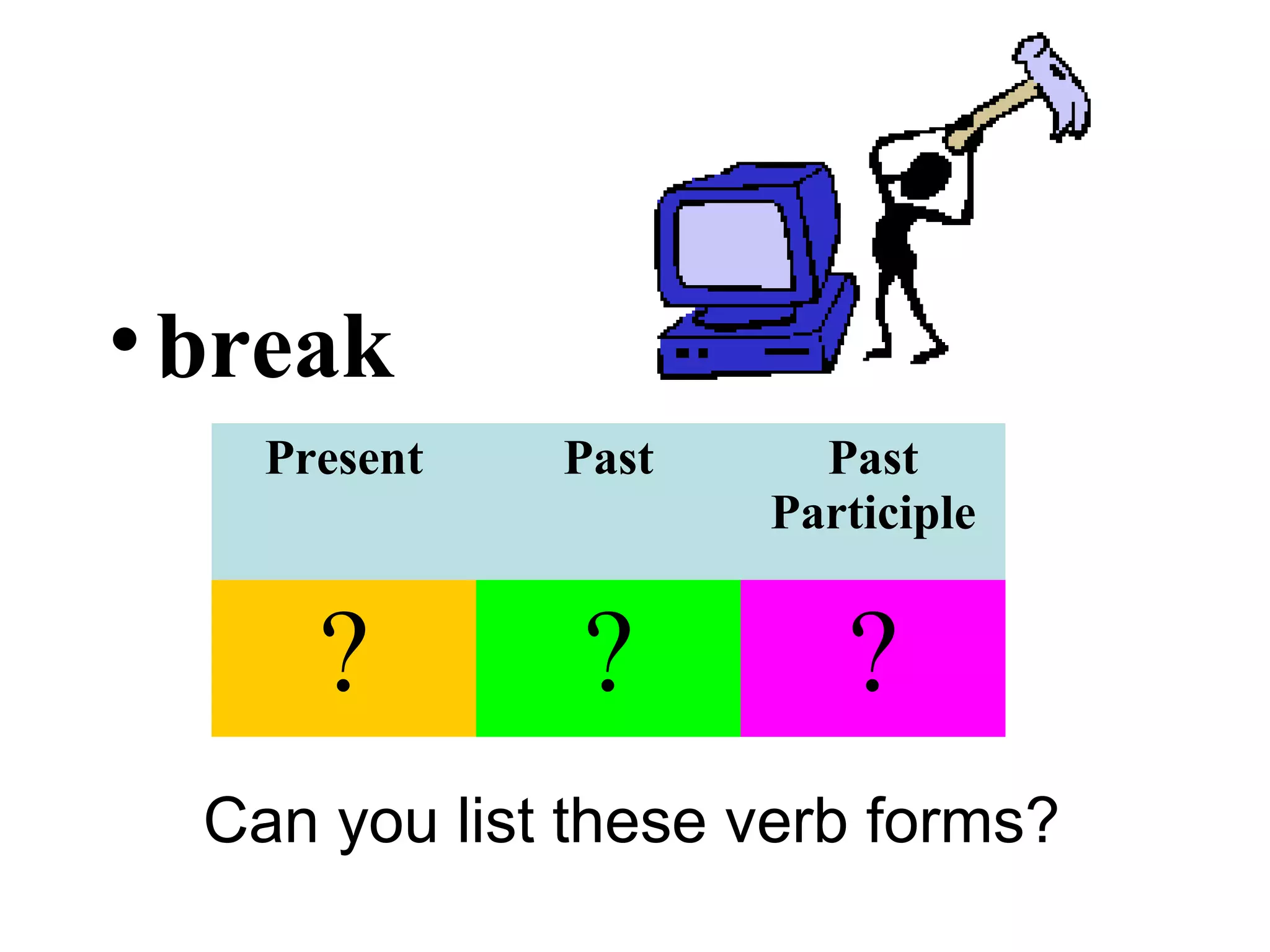 Irregular verbs | PPT