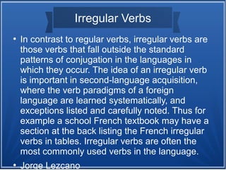 Irregular verbs | PPT