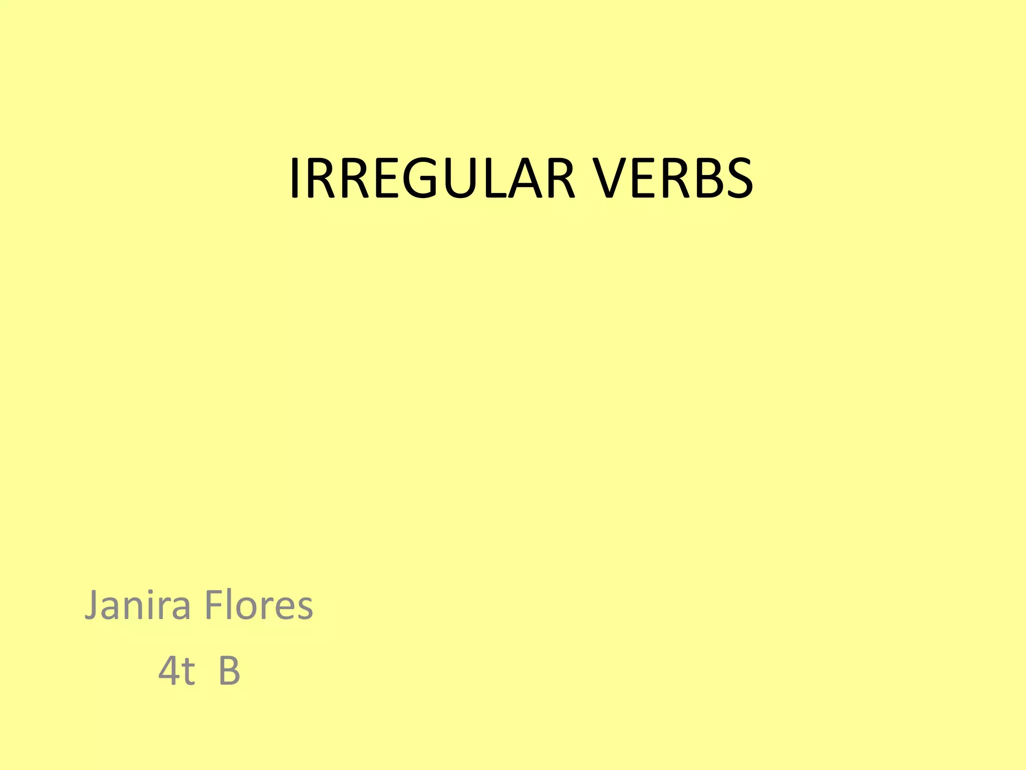 Irregular verbs | PPT